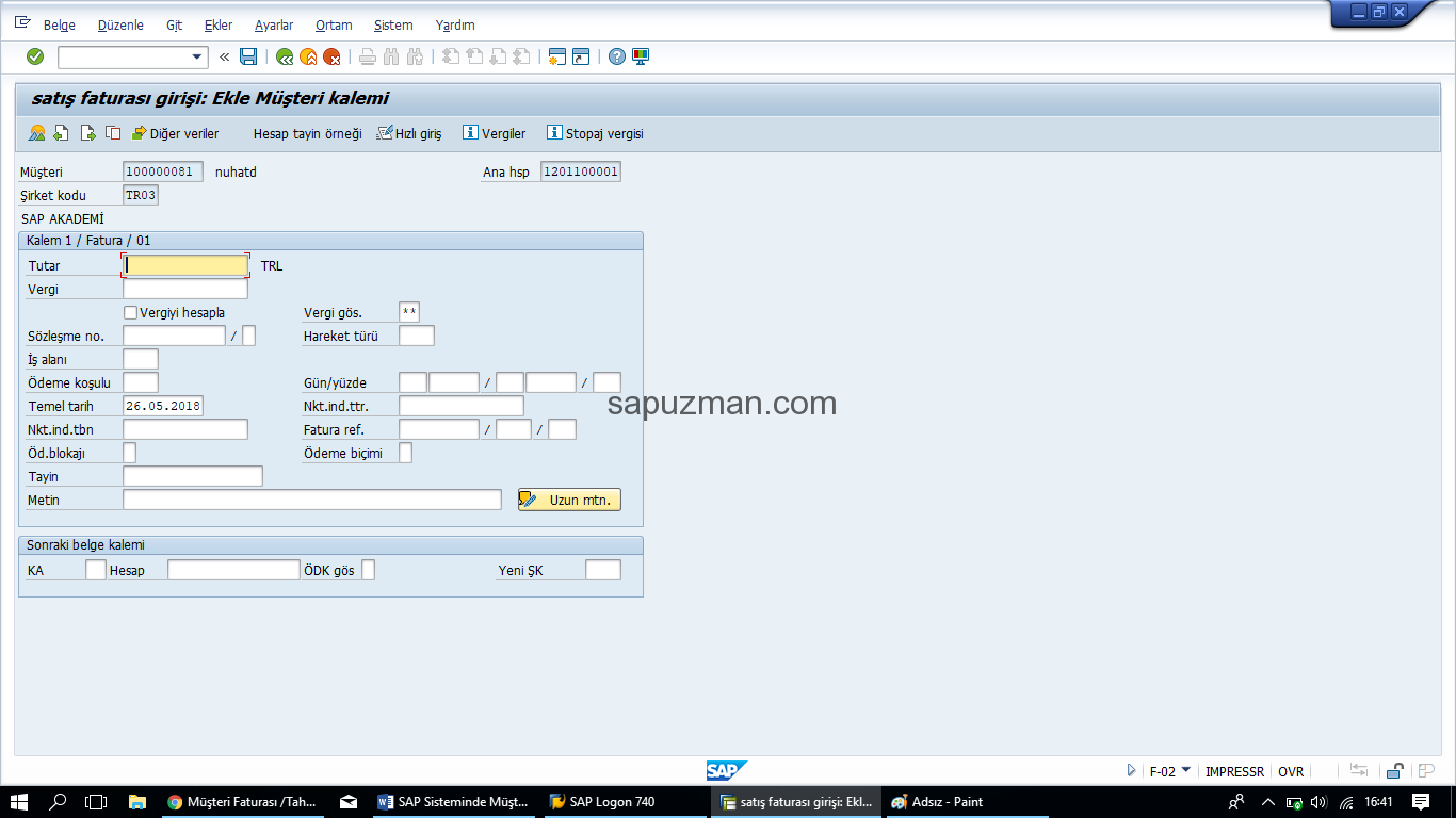 sap9 | SAP UZMAN - SAP FI, SAP CO, SAP SD, SAP MM, SAP HR, SAP PP, SAP ...